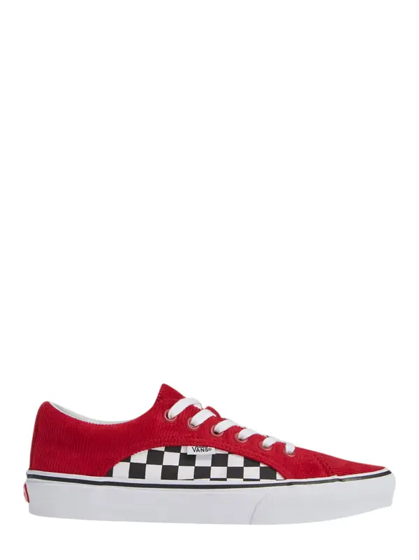 VANS Lampin Checkerboard Corduroy Sneakers - Red