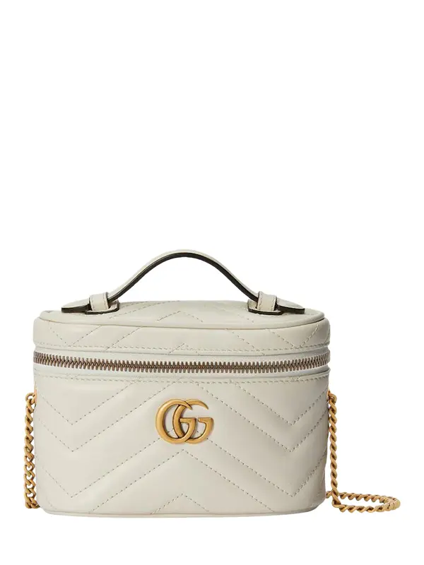 Gucci Gg Marmont Mini Top Handle Bag - White