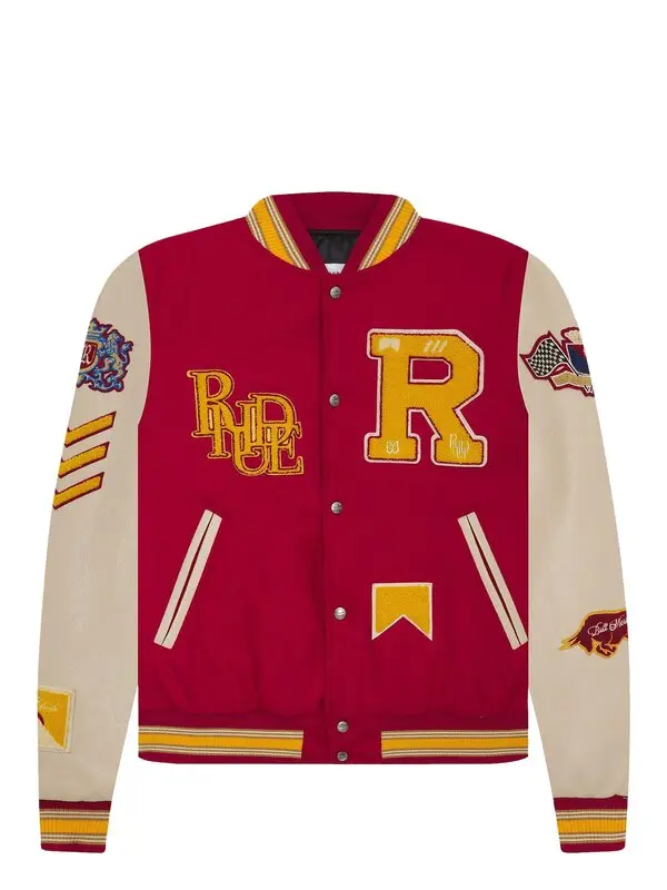 Rhude Varsity Jacket - Red