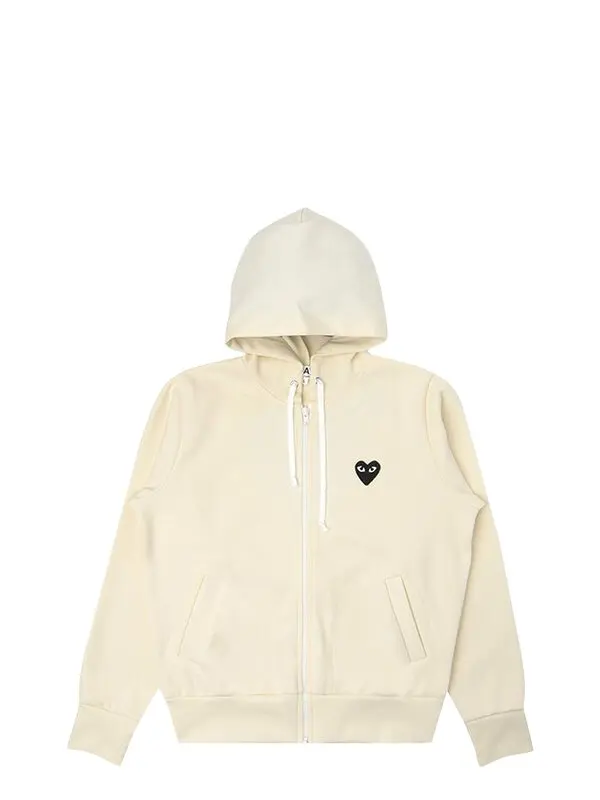 Play Comme Des Garcon Hooded Sweatshirt - White