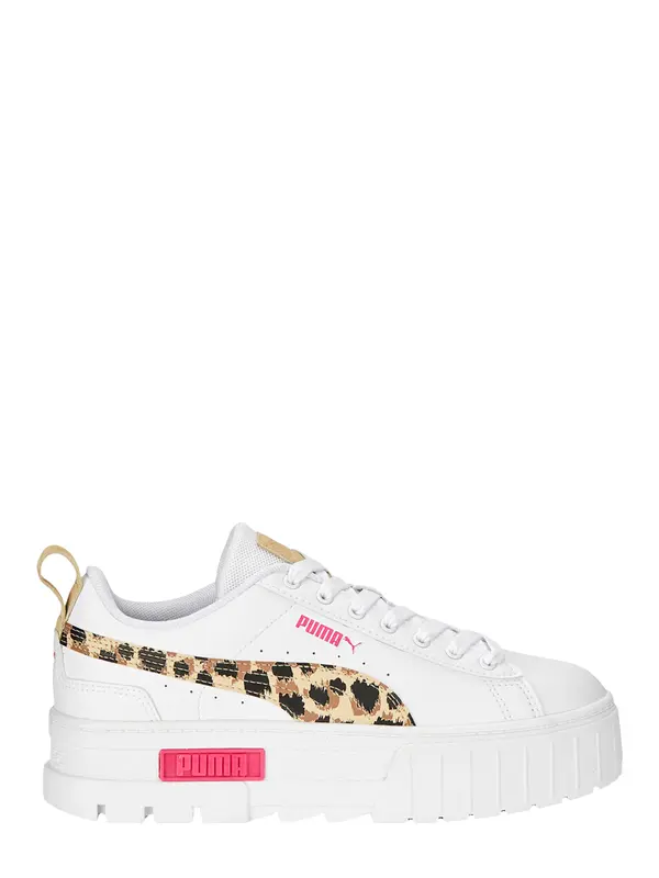 PUMA Mayze Animal Print Sneakers - White