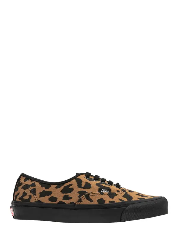 VANS Authentic Lx Canvas Suede Leopard Print Sneakers - Brown