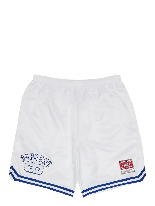 Supreme X Mitchell & Ness Satin Basketball Short - White