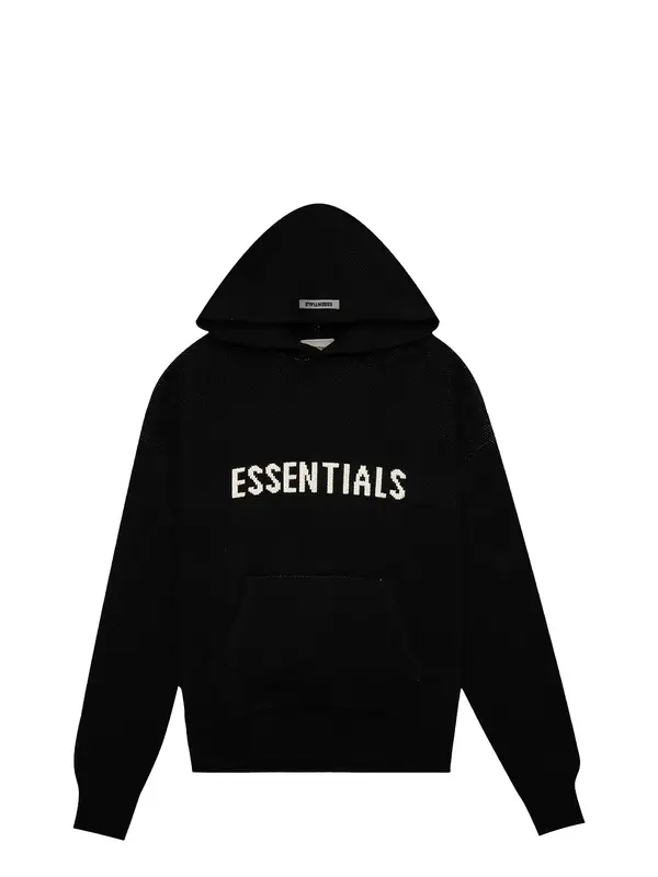 Fear Of God Knit Hooded Sweater - Black