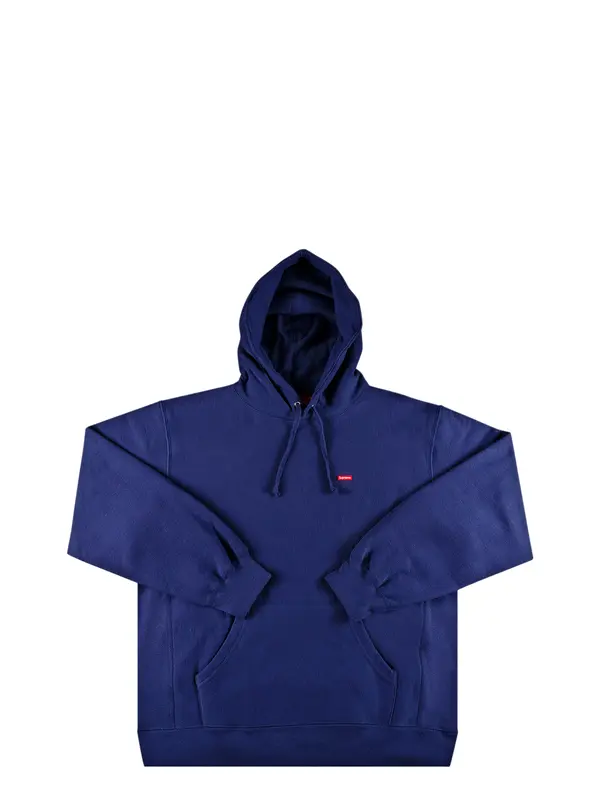 Supreme Small Box Hooded Sweatshirt 'washed Navy - Blue