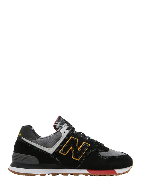 NEW BALANCE 574 Plaid Sneakers - Black