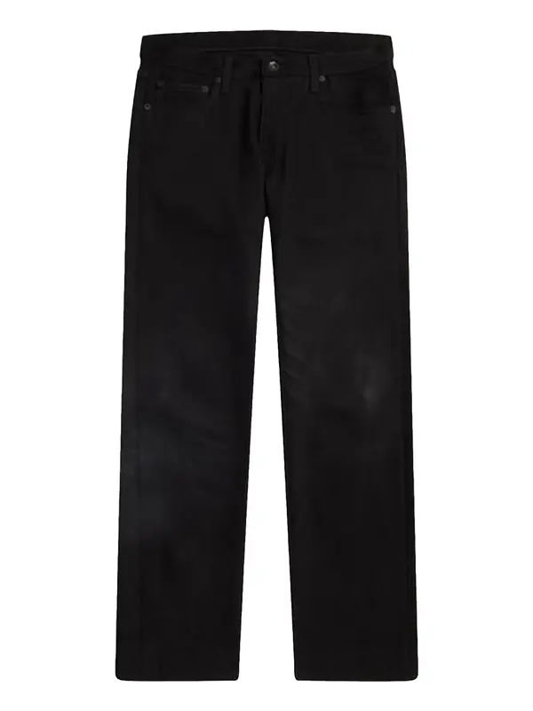 Off-White Diag Print Straight Leg Jeans - Black