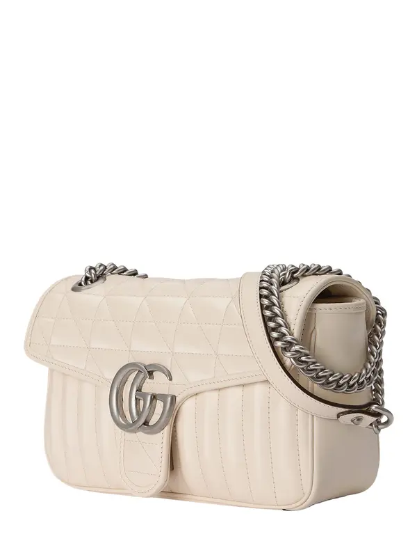 Gucci Gg Marmont Small Shoulder Bag - White