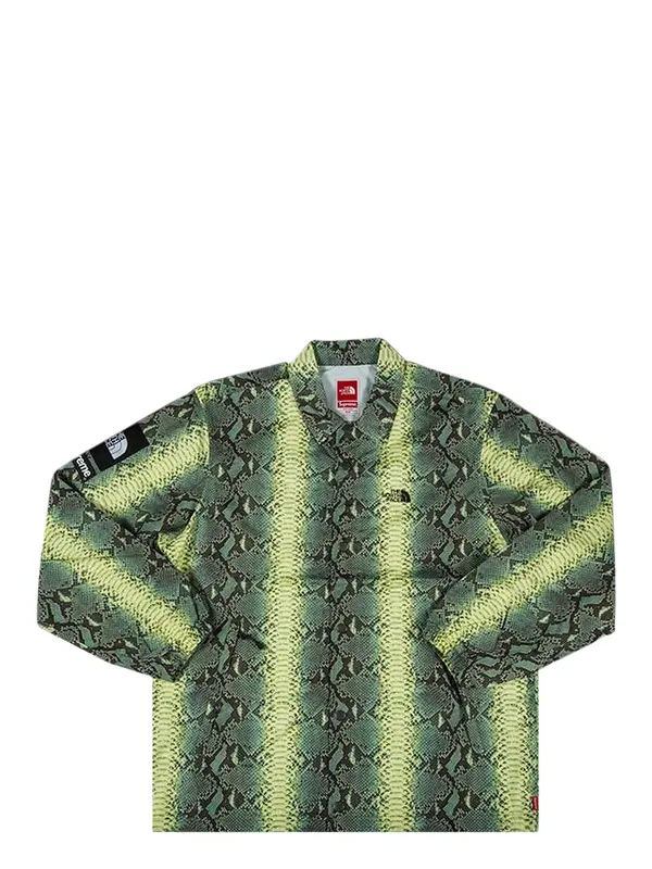 Supreme X The North Face Snakeskin Taped Seam Coaches Jacket - Green
