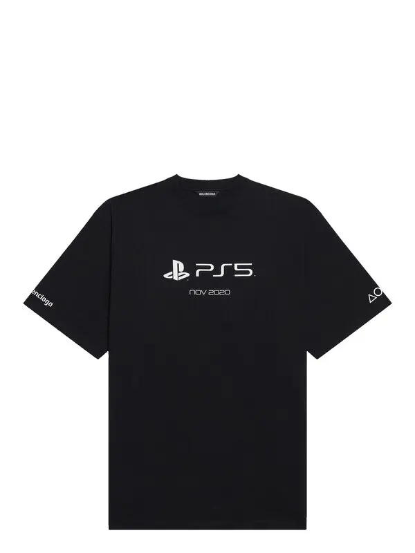 Balenciaga Playstation Boxy T-shirt - Black
