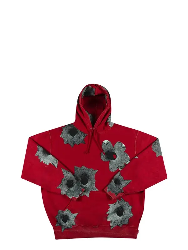 Supreme X Nate Lowman Hooded Sweatshirt - Red