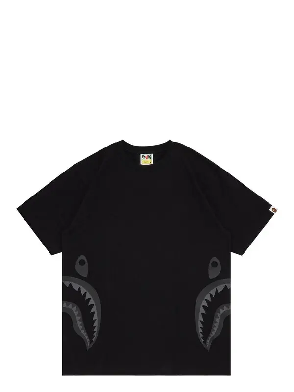 A BATHING APE Side Shark Tee - Black