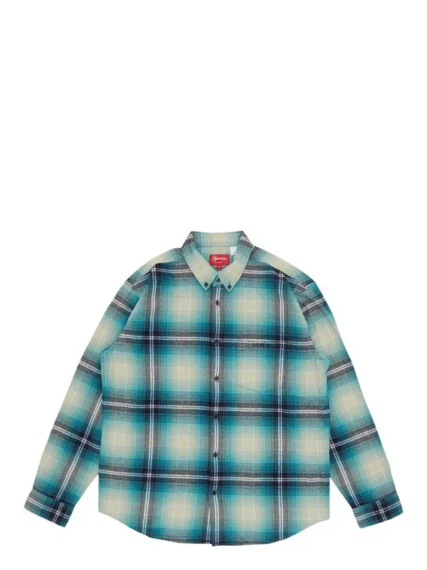 Supreme Shadow Plaid Flannel Shirt - Blue