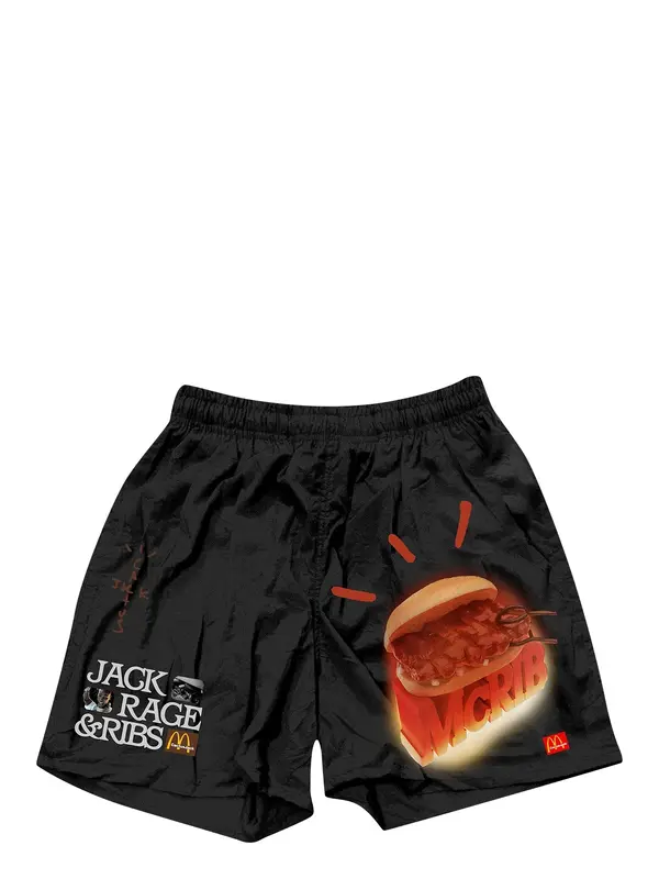 CACTUS JACK BY TRAVIS SCOTT X Mcdonald's Mcrib Shorts - Black
