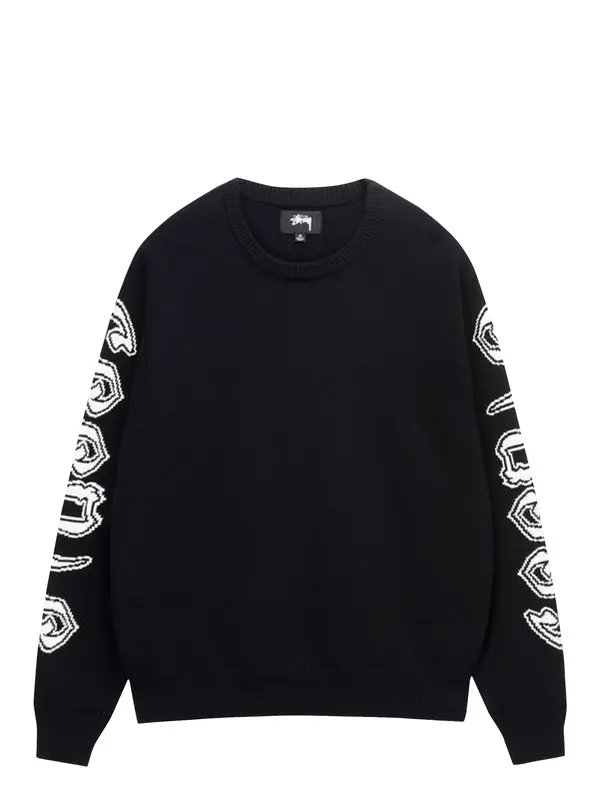 StÜssy Sleeve Logo Sweater - Black