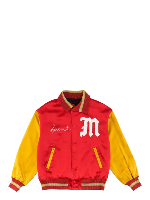 SAINT MXXXXXX Saint Varsity Jacket - Red