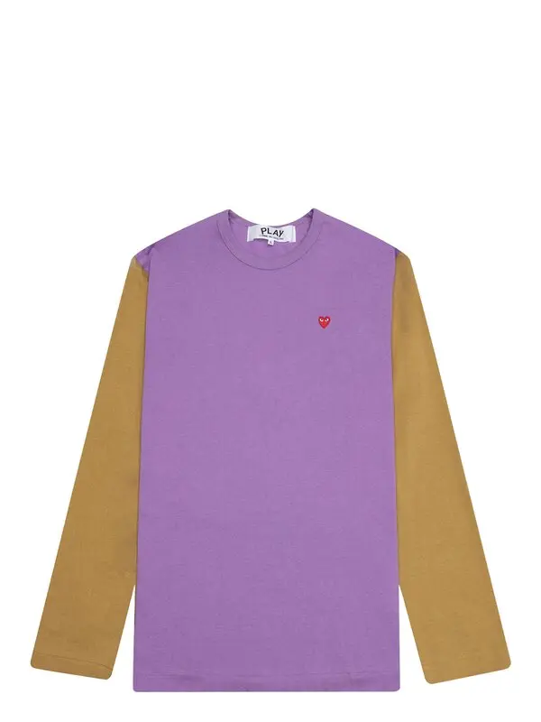 Play Comme Des Garcon Bi-colour T-shirt - Purple