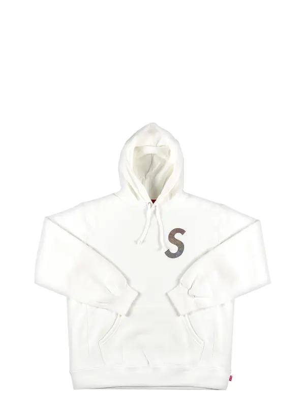 Supreme X Swarovski Logo Hooded Sweatshirt - White