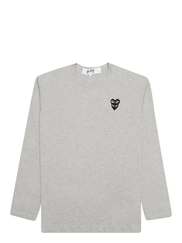 Play Comme Des Garcon Stacked Heart Long-sleeve T-shirt - Grey
