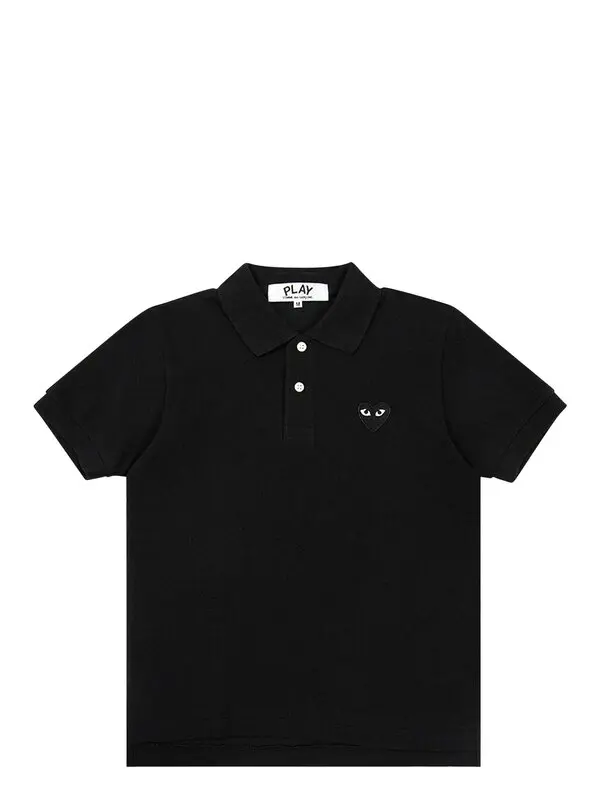 Play Comme Des Garcon Emblem Polo Shirt - Black