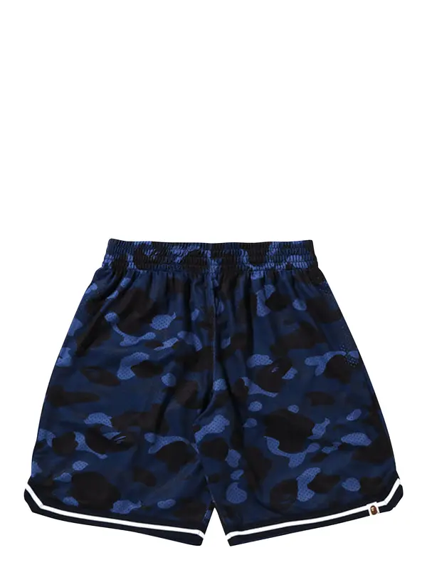 A BATHING APE Color Camo Wide Fit Basketball Shorts - Blue