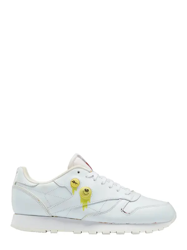 REEBOK Smiley X Classic Leather Pump 50th Anniversary - White