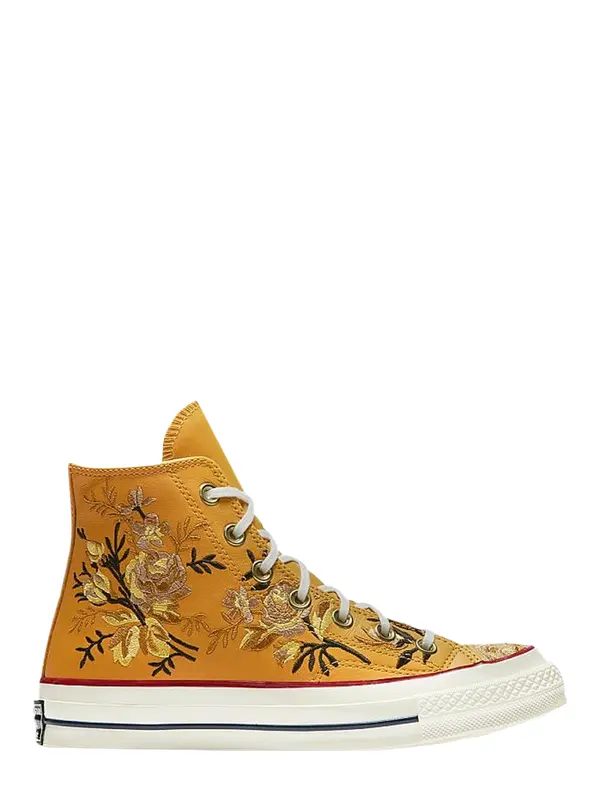 CONVERSE Chuck 70 High 'parkway Floral Embroidery' Sneakers - Gold