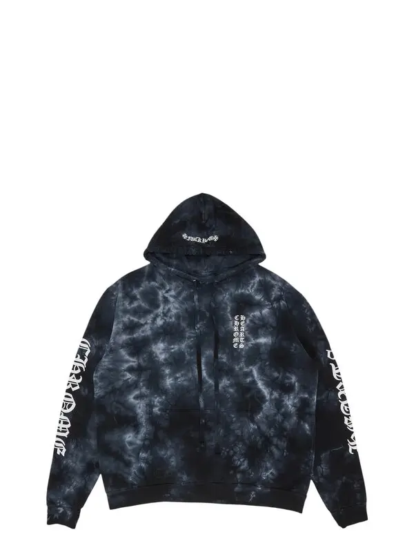 Chrome Hearts Horseshoe Tie Dye Hoodie - Blue