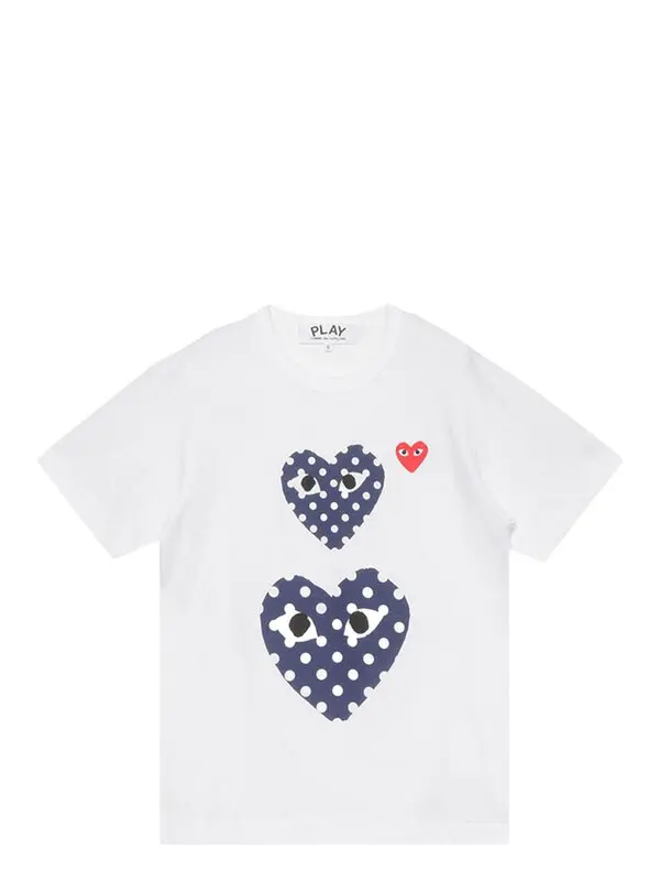 Play Comme Des Garcon Polka Dot Duo T-shirt - White