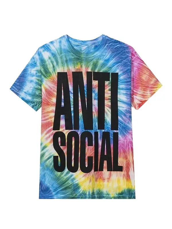 ANTI SOCIAL SOCIAL CLUB Heatwave Tee Rainbow Tie Dye - Blue