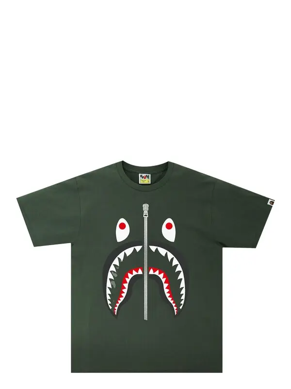 A BATHING APE Shark Graphic Tee - Green
