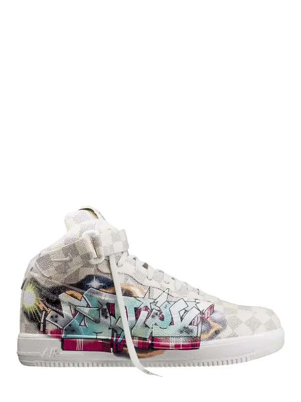 Nike Louis Vuitton X Air Force 1 Mid 'graffiti' Sneakers - Tan