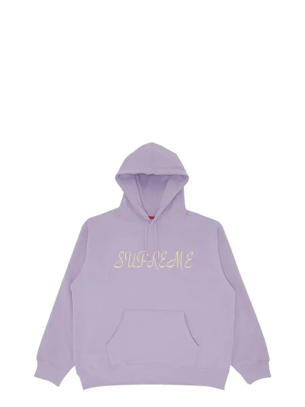 Supreme Script Hooded Sweatshirt - Purple