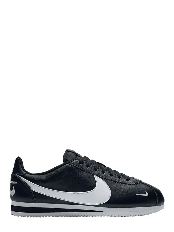 Nike Classic Cortez Premium 'swoosh' Sneakers - Black