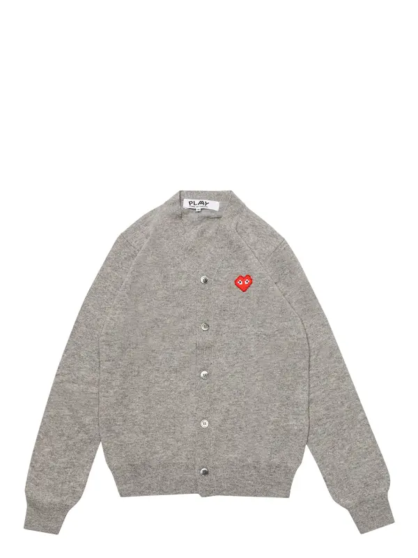 Play Comme Des Garcon X Invader Cardigan - Grey