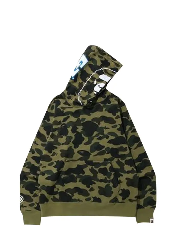 BAPE 1st Camo 2nd Ape Pullover Hoodie - Green