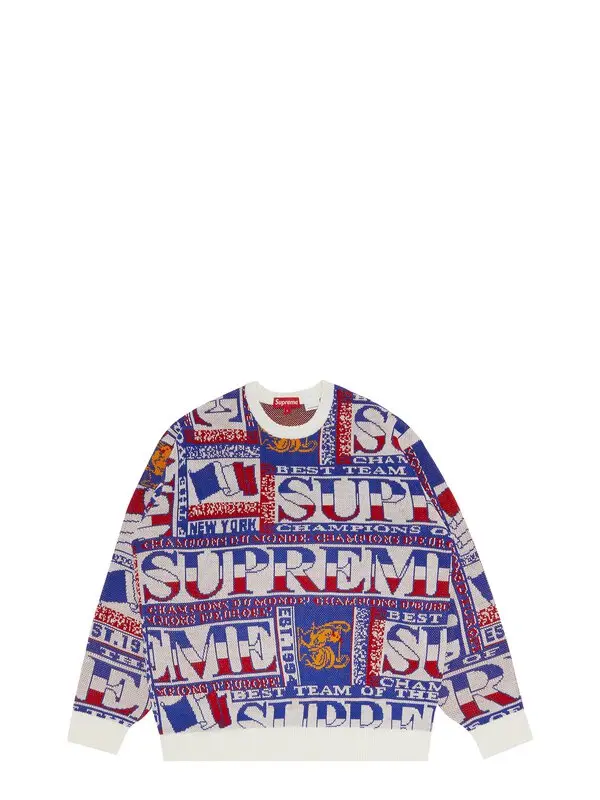 Supreme Scarf Sweater - White