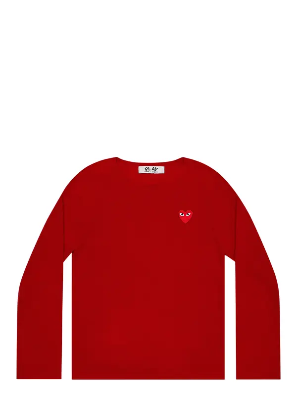 Play Comme Des Garcon Crewneck Sweater - Red