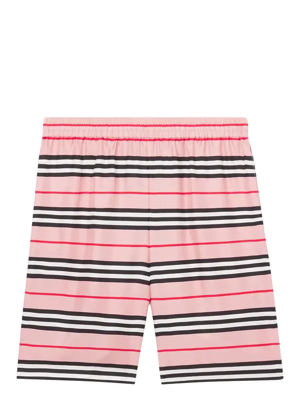 Supreme X Burberry Icon Stripe Silk Twill Shorts - Pink