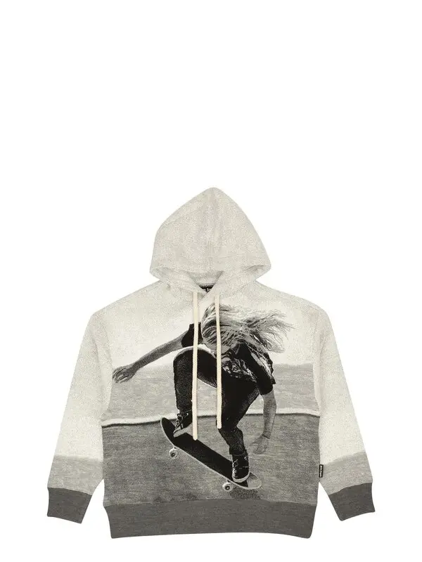 Palm Angels Hooded Skater Sweater - Grey