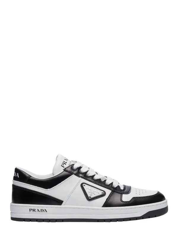 Prada Downtown Leather Sneakers - White