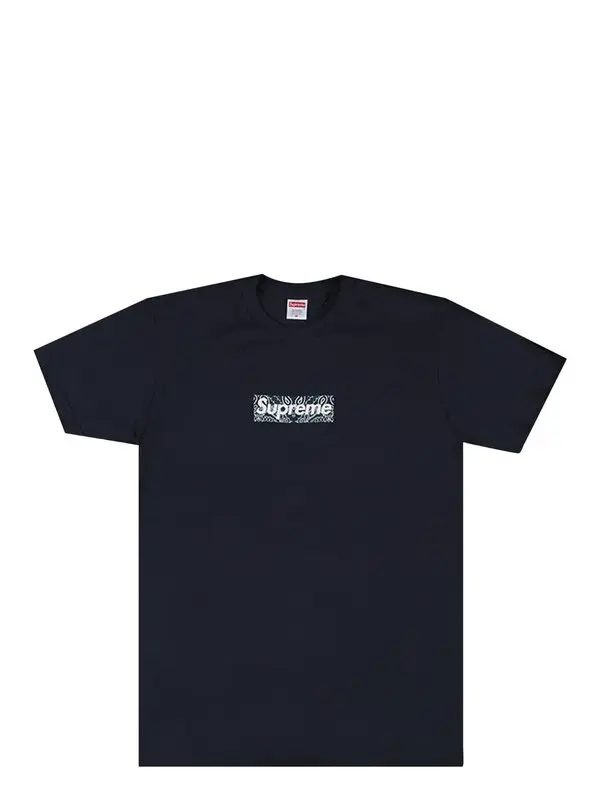 Supreme Bandana Box Logo Tee 'navy - Blue