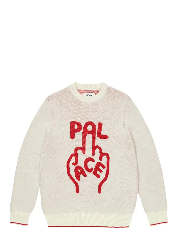 PALACE Finger Up Knit - White