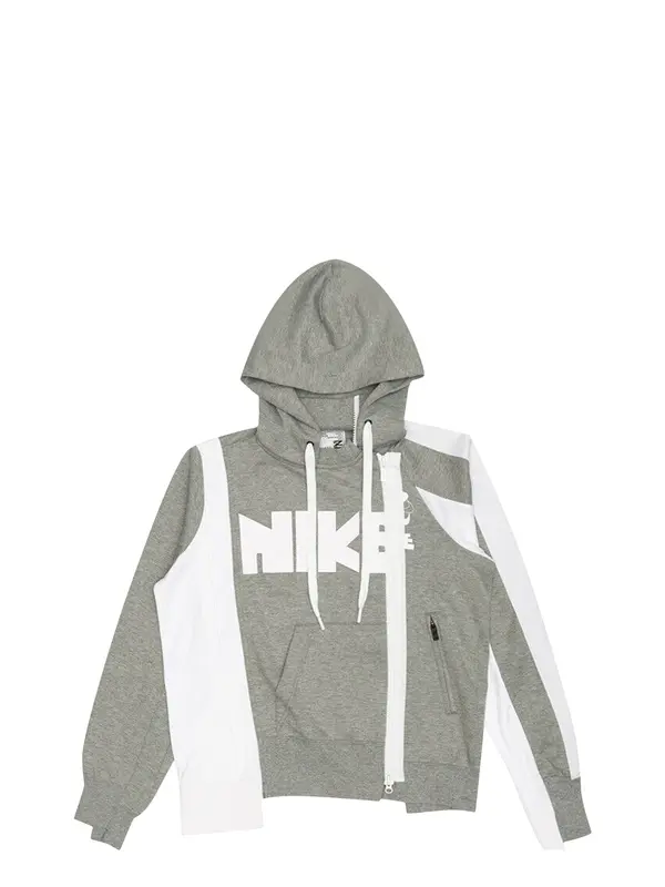 Nike X Sacai Double-zip Hoodie - Grey