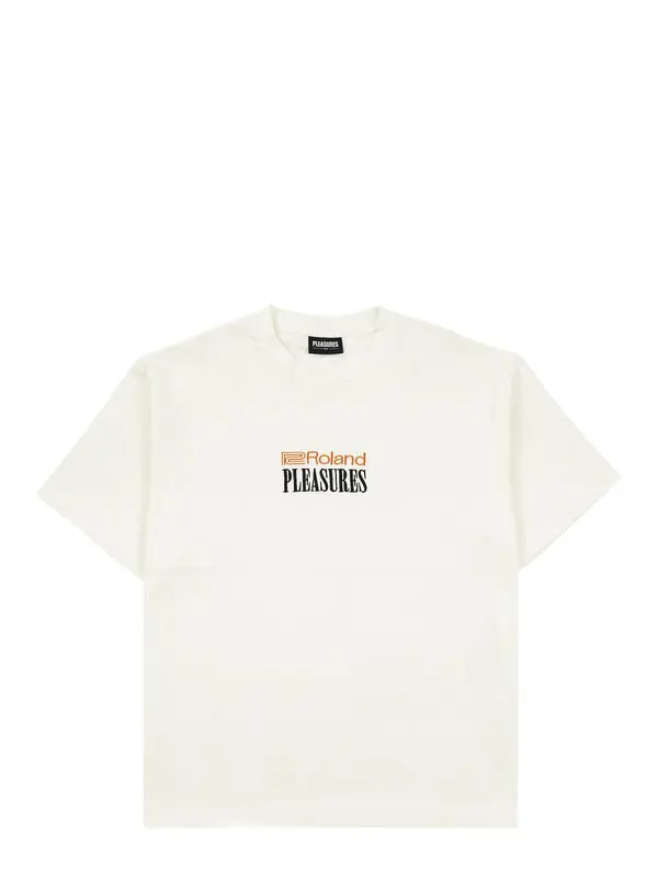 PLEASURES X Roland Heavyweight T-shirt - Cream