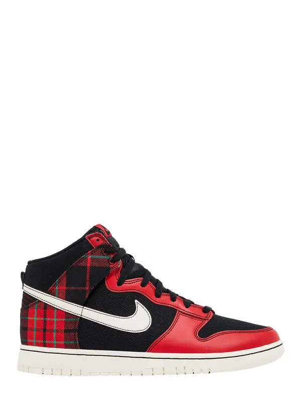 Nike Dunk High Se Tartan Plaid Sneakers - Black