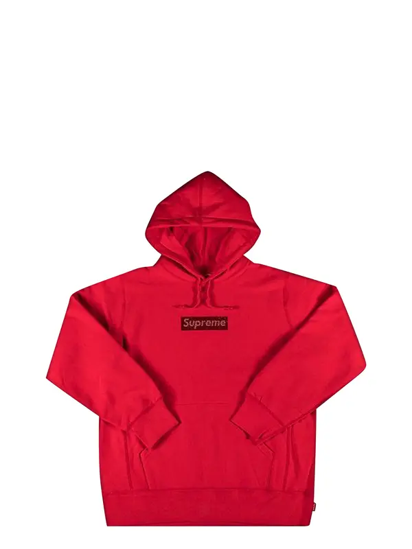 Supreme X Swarovski Box Logo Hooded Sweatshirt - Red