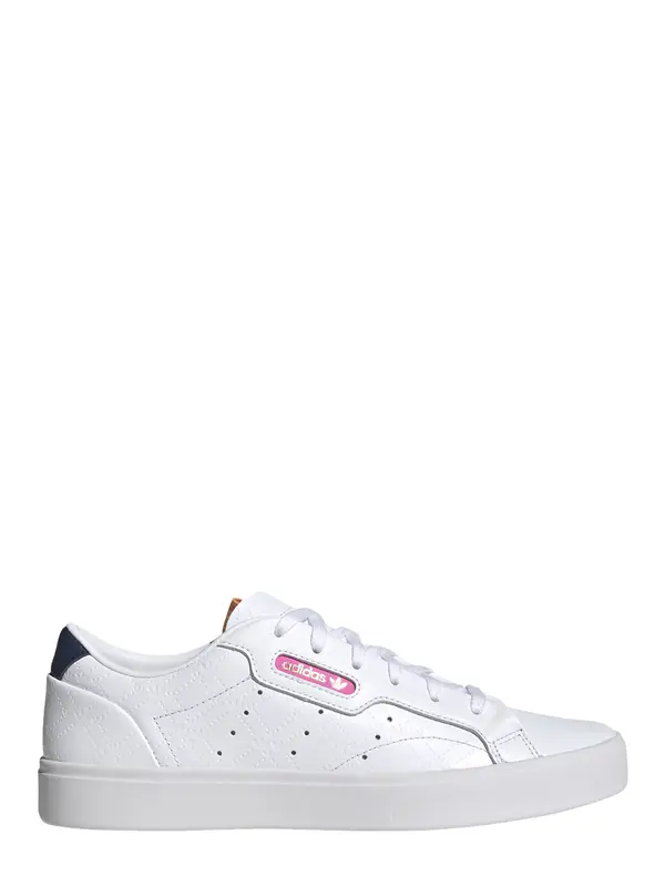 Adidas Sleek Debossed Trefoil Monogram Sneakers - White