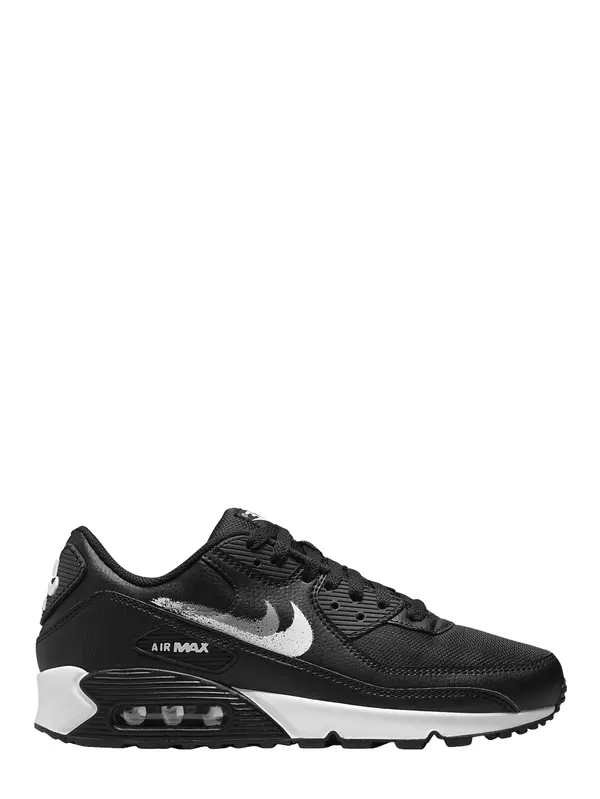 Nike Air Max 90 'spray Paint Swoosh' Sneakers - Black