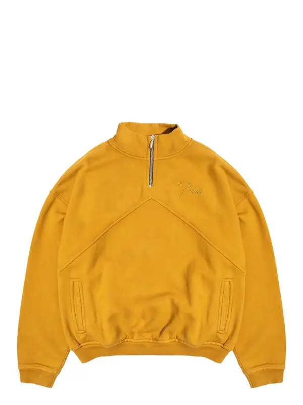 Rhude Quarter Zip Pullover - Yellow